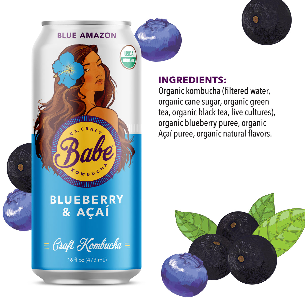 Kombucha Blue Amazon | Babe Beverages